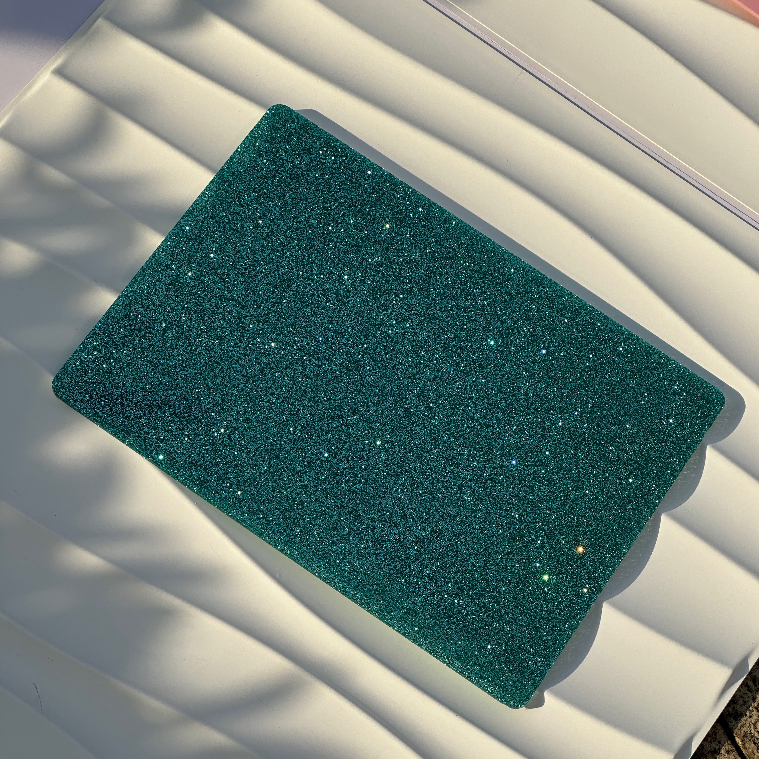 Dark Green Double Sided Glitter Cast Acrylic Sheet | MJS Acrylic